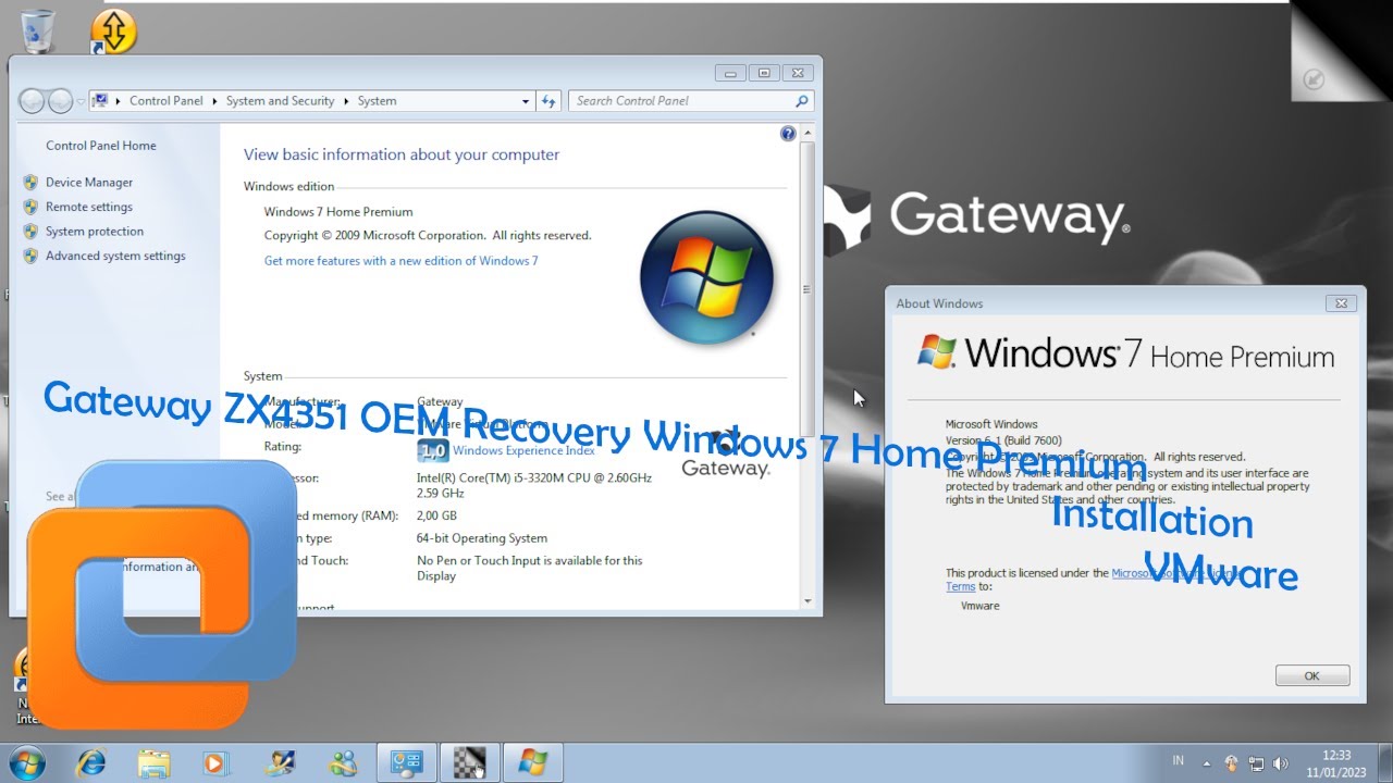 Gateway ZX4351 OEM Recovery Windows 7 Home Premium Installation ...