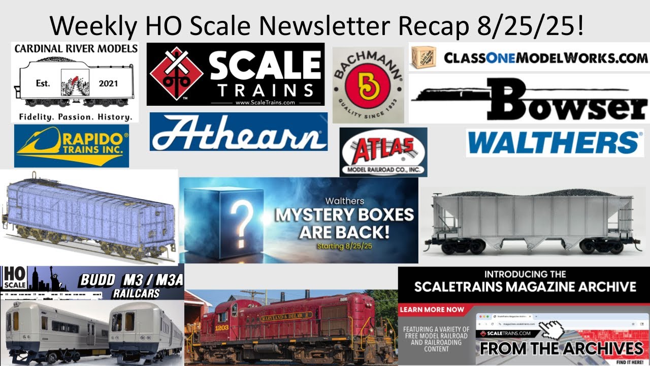 Weekly HO Scale Newsletter Recap Aug 25 2025 ft Cardinal River Models ...