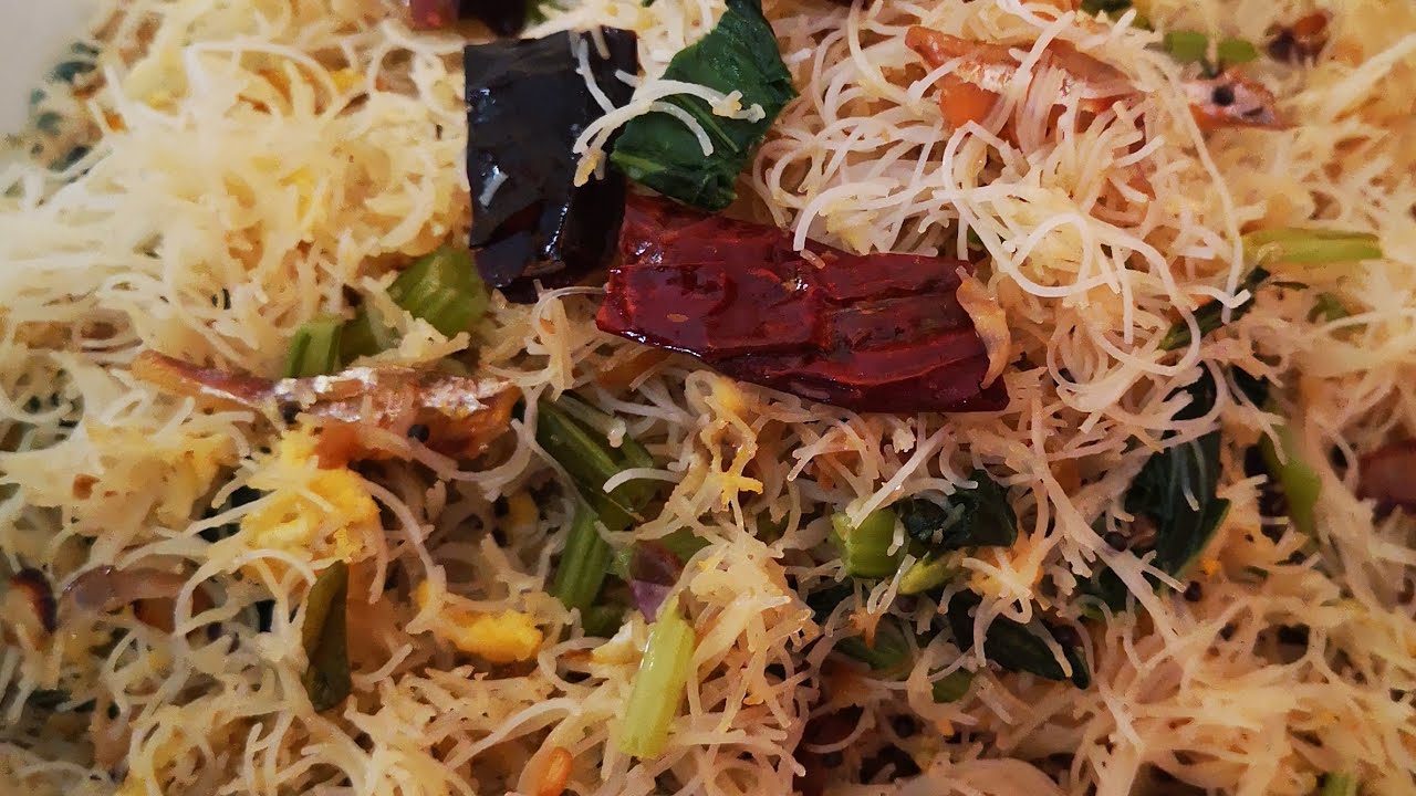 Bihun putih|Meehoon putih|meehoon white|rice vermicelli stir fry# ...