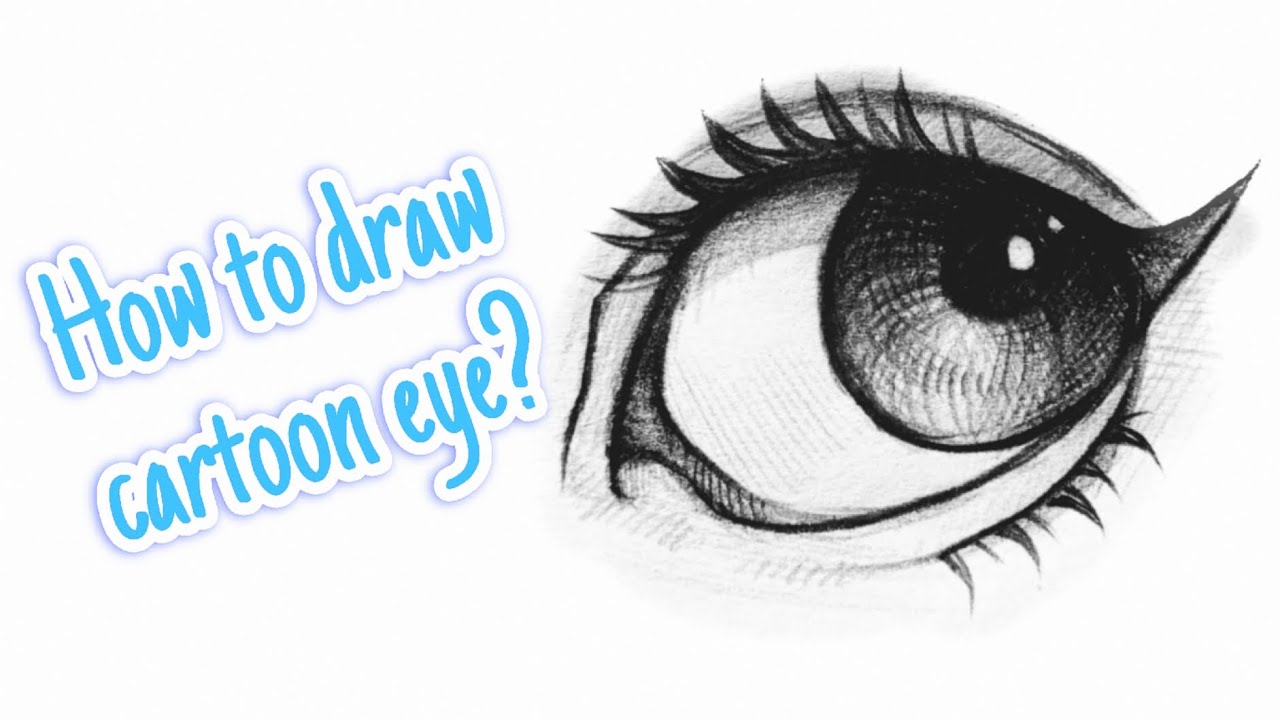 How to draw cartoon eyes? Easy tutorial with pencil ️ - YouTube