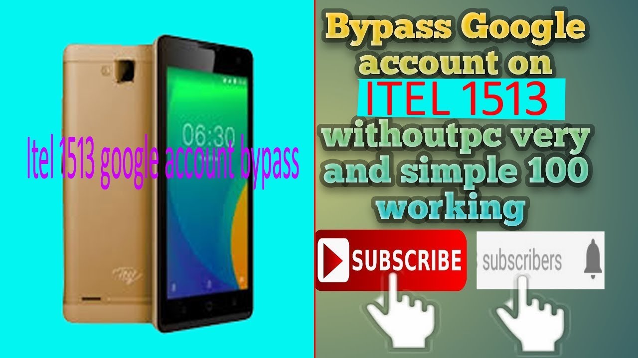 itel 1513 frp bypass without pc without flash - YouTube