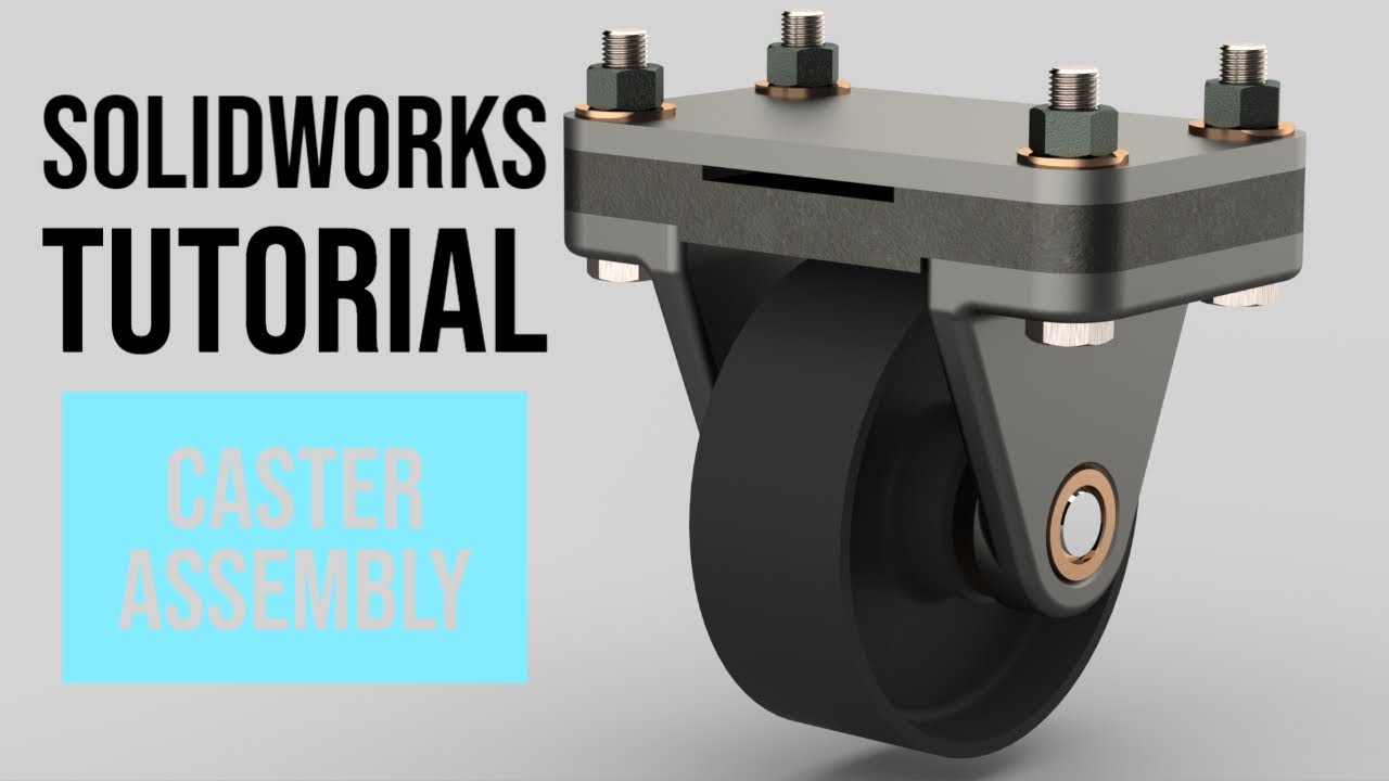 SolidWorks Tutorial #52: Caster Assembly - Axle Support - YouTube