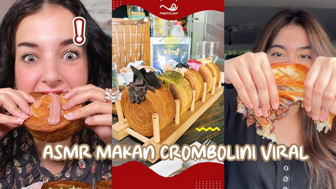 ASMR Makan CROMBOLINI Viral - ASMR Makan Makanan Manis - YouTube
