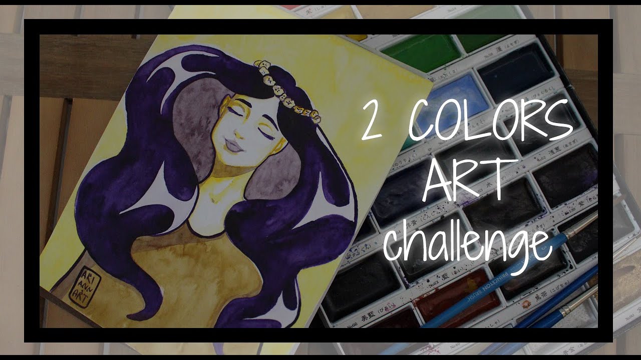 Making a watercolor painting using only 2 COLORS! - YouTube