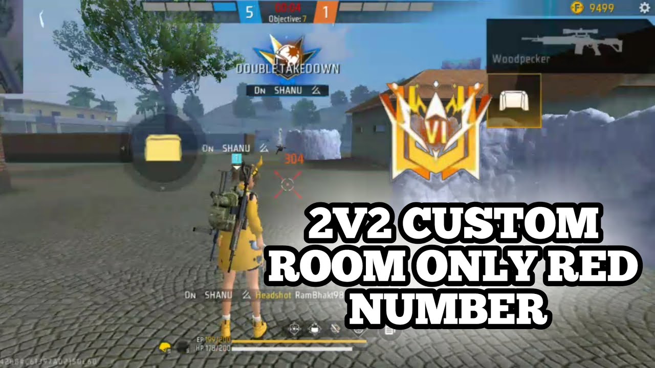 2v2 custom room only one tap 😱😱😱 - YouTube