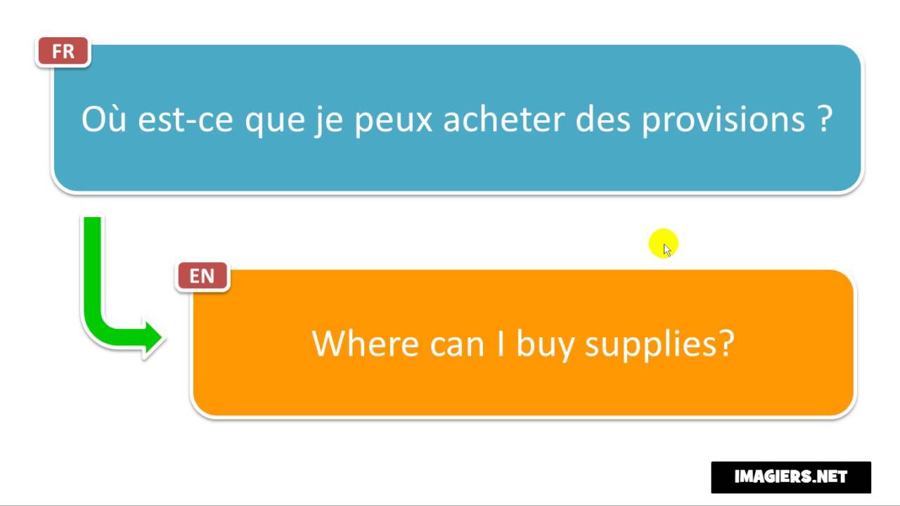Learn French phrases # Où est ce que je peux acheter des provisions ...