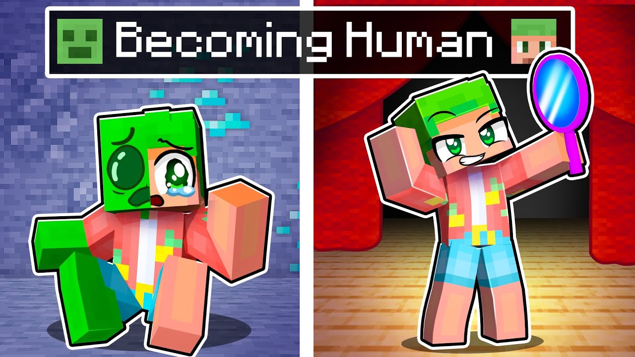 Slime Block Becomes HUMAN in Minecraft! - YouTube