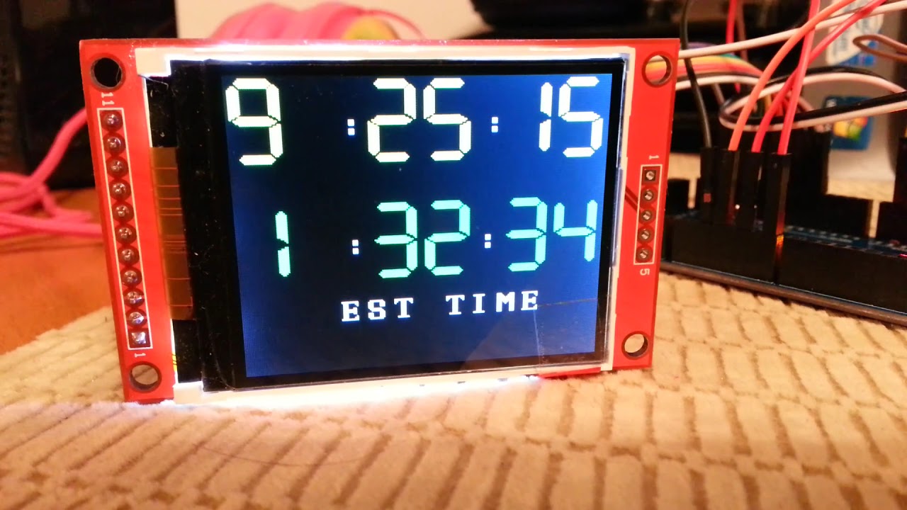 TFT LCD TEMPERATURE HUMIDITY CLOCK ARDUINO PROJECT - YouTube