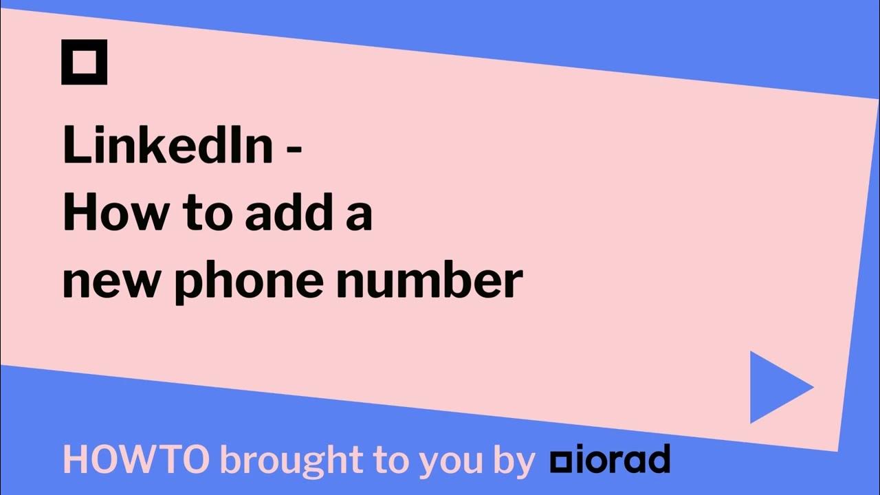 LinkedIn How To Add A New Phone Number YouTube linkedin-how-to-add-a-new-phone-number-youtube