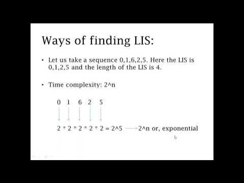 Longest Increasing Subsequence Using Dynamic Programming. - YouTube
