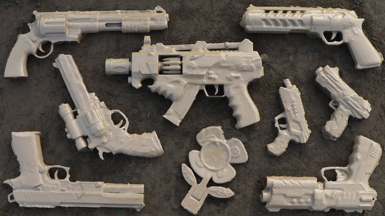 Cleaning Muddy Toy Gun | M500 Gun, Nerf Gun, Pistol, Music Gun, Mirror ...