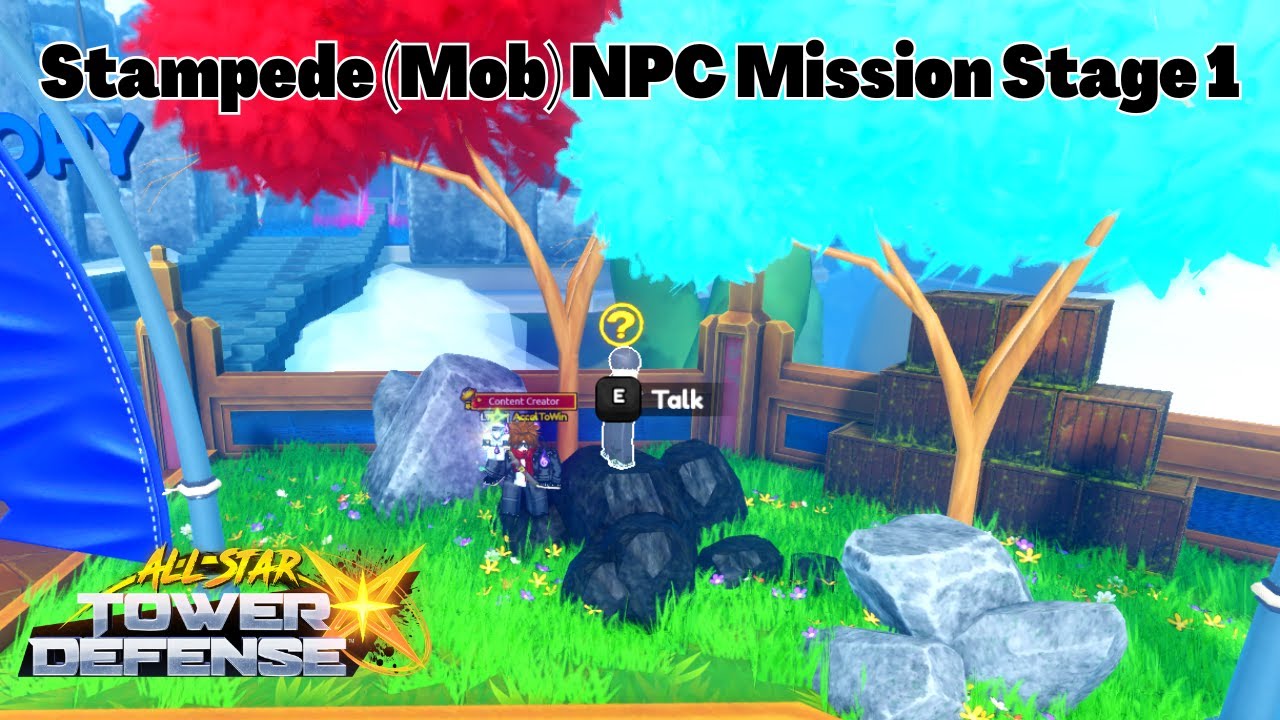 How To Do Stampede (Mob) NPC Mission Stage 1 All Star Tower Defense X ...