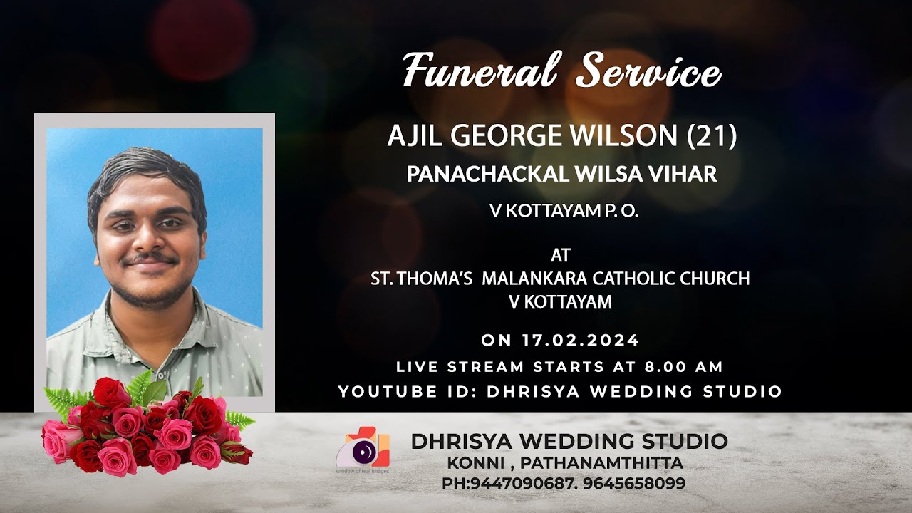 AJIL GEORGE WILSON (21) | FUNERAL SERVICE | LIVE - YouTube