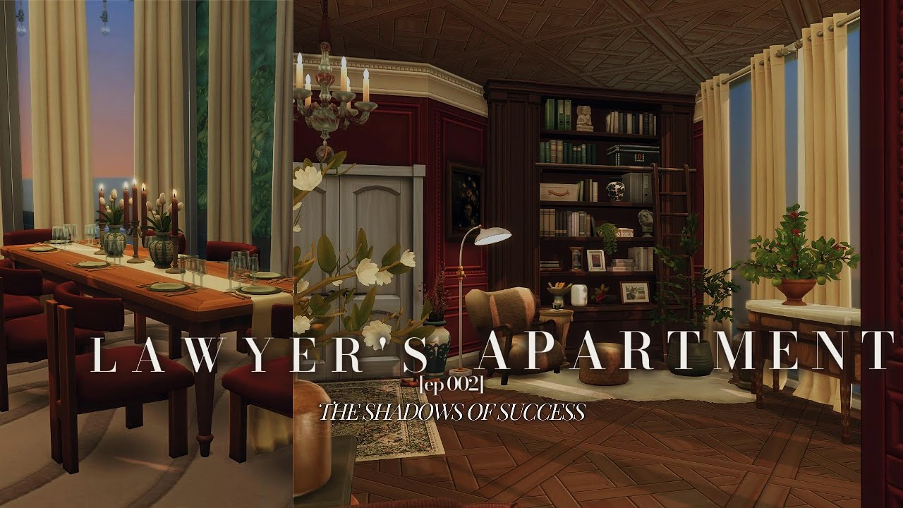 The Sims 4 Speed Build | Lawyer’s Apartment – Shadows of Success - YouTube