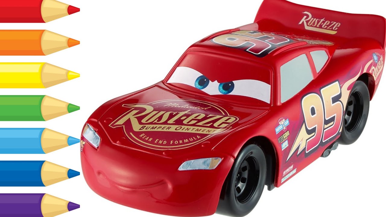 DRAWING CARTOON CHARACTERS FOR CHILDREN. LIGHTNING MACQUEEN - YouTube
