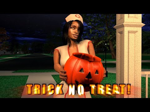 Hot Trick or Treater gets Slimed