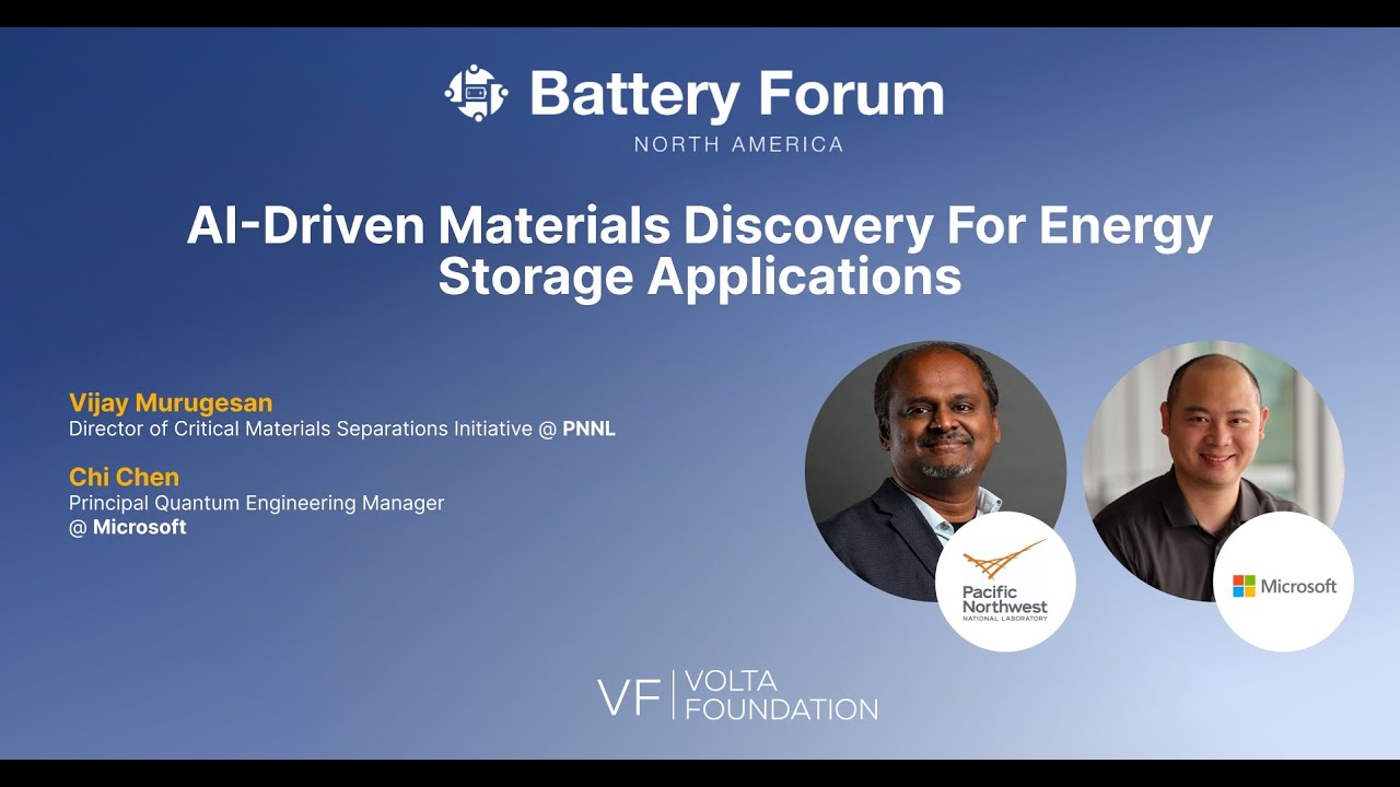 Battery Forum: AI-Driven Materials Discovery for Energy Storage ...