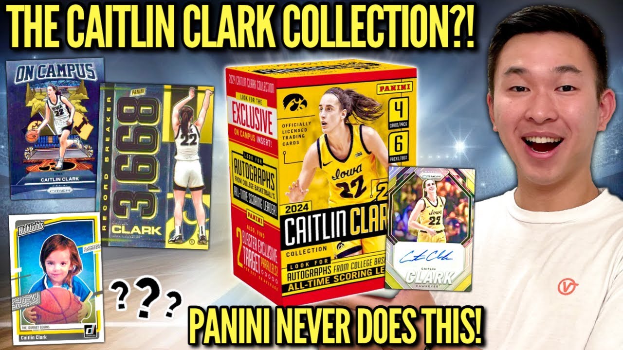 Panini made CAITLIN CLARK her OWN TRADING CARD SET?! 😳🔥 2024 CC ...