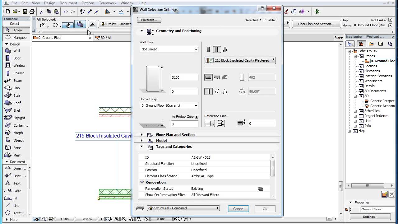 ARCHICAD Label types: Composite or Profile Name Label - YouTube