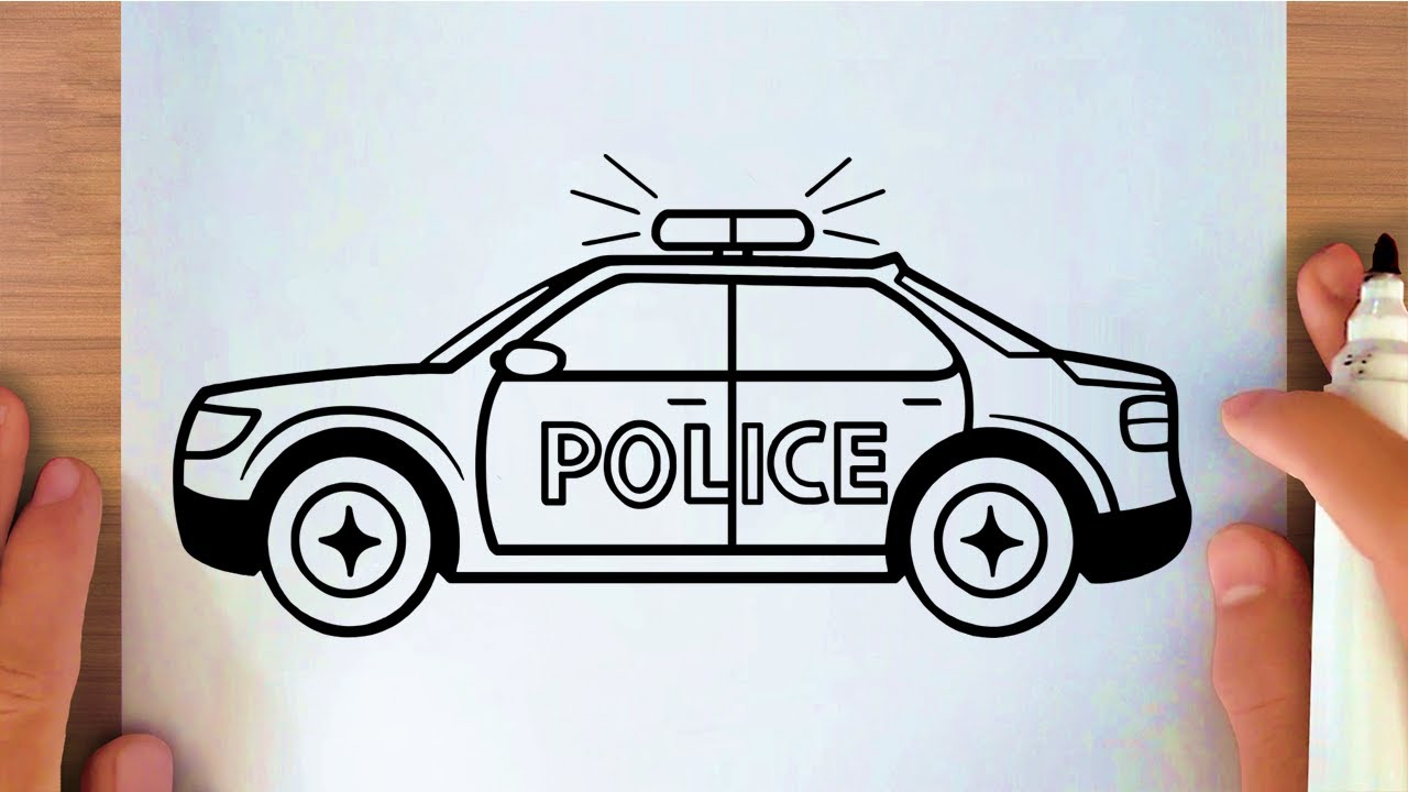 HOW TO DRAW A POLICE CAR - YouTube