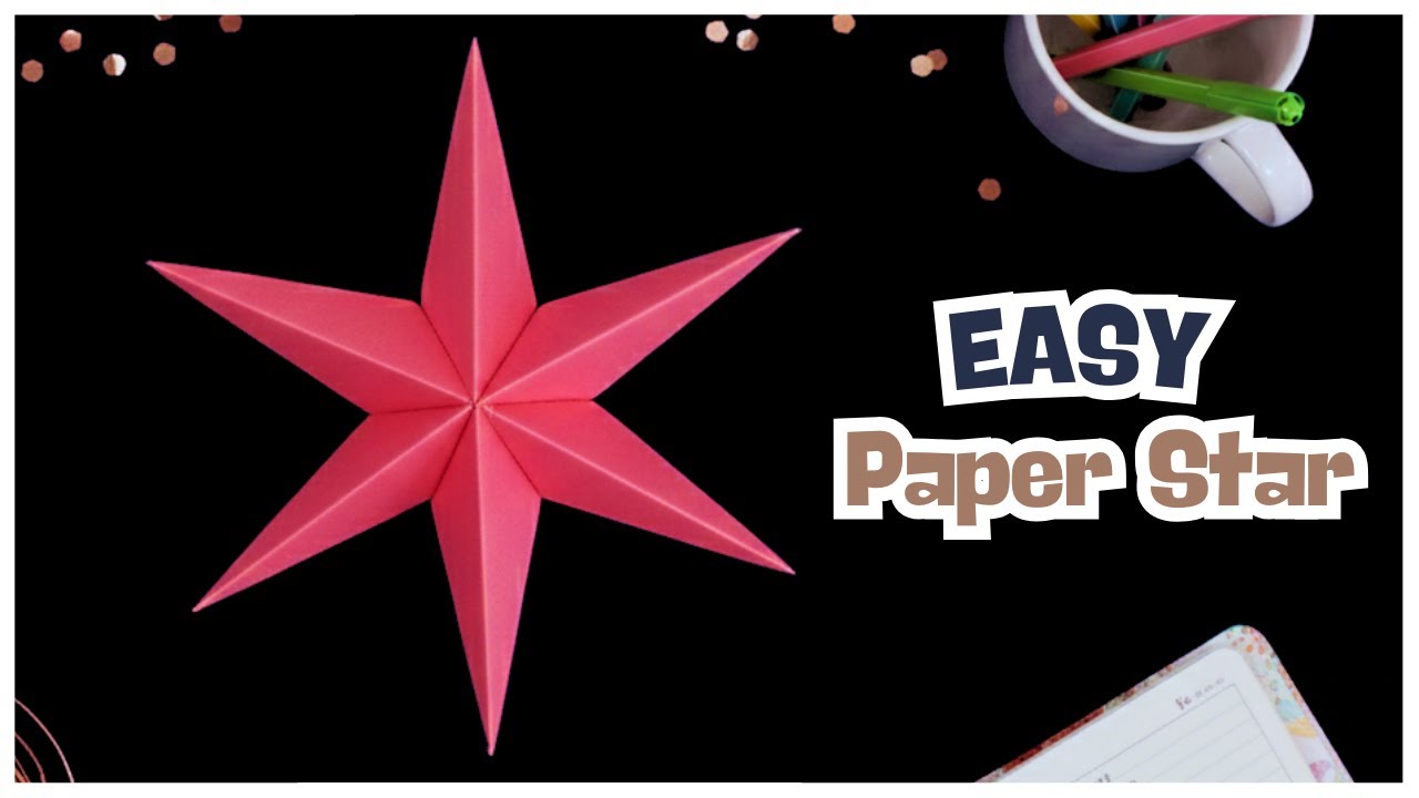 How to Make a Paper Star | EASY Origami Star DIY (6-Point) - YouTube