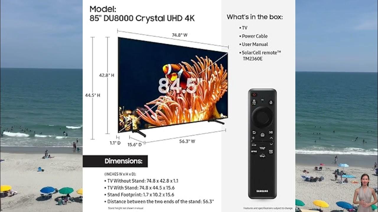 SAMSUNG 85 Inch Class 4K Crystal UHD DU8000 Series - YouTube