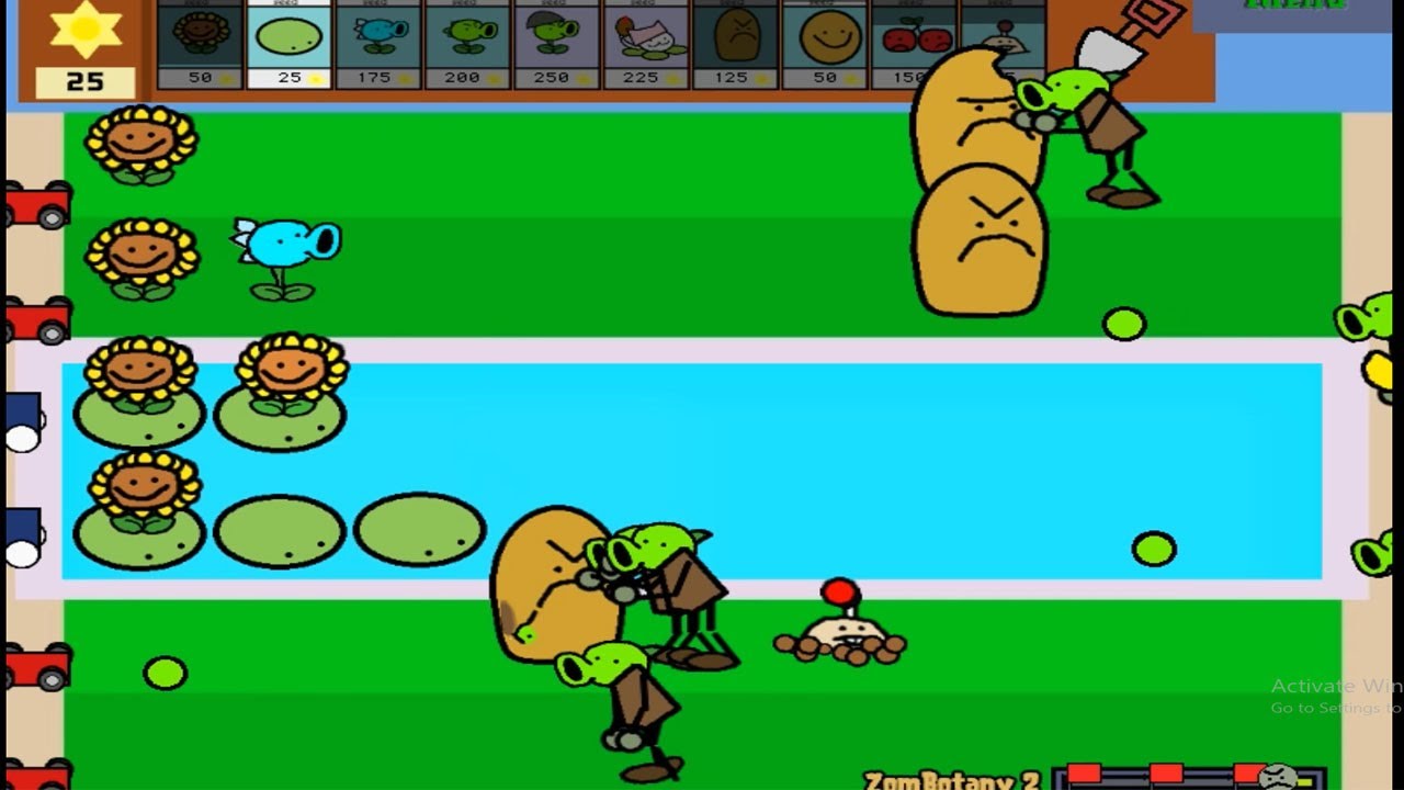 Plants Vs Zombies || Paint Contra Zombies - PVZ Paint Pack - Mini Games ...