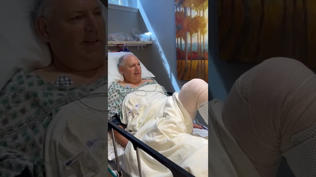 45 minutes after Nano Procedure John bends his knee with ease for the ...