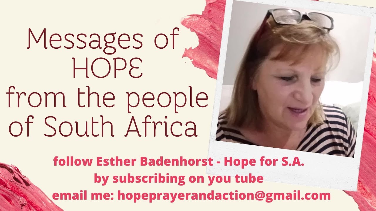 Messages Of Hope from the people of South Africa -Victoria Bay - YouTube