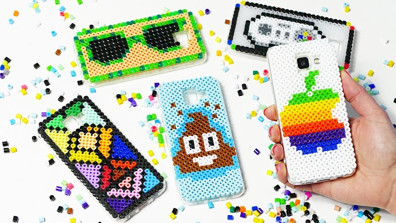 5 Easy DIY Cases Phone! Made Using Perler Beads - YouTube