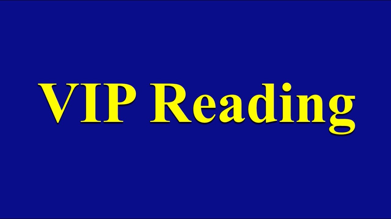 VIP Reading Importance By James PoeArtistry Video Productions - YouTube