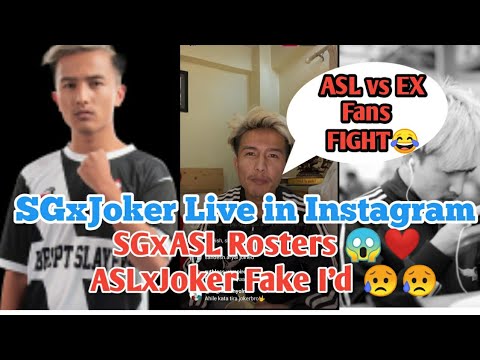 ASLxJoker live in Instagram | ASL Joker say about his fake I'd, SGXASL ...