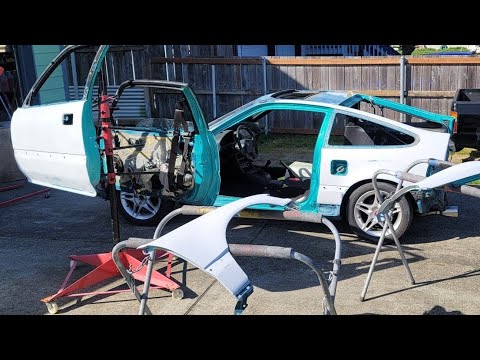 Part#13 Honda CRX restoration. tear down and getting ready for paint ...