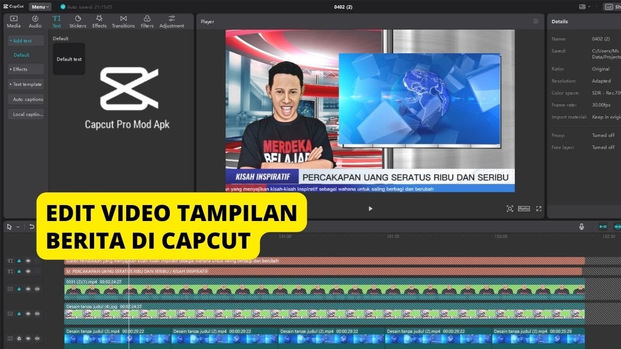 Cara Membuat Video Berita | Breaking News di Capcut - YouTube