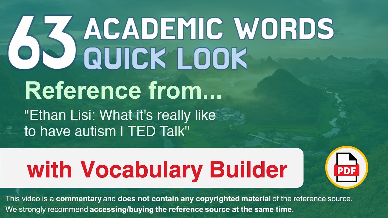 63 Academic Words Quick Look Ref from "Ethan Lisi: What it's really ...