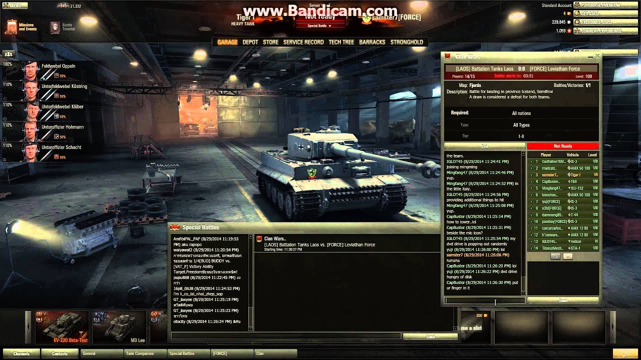 WoT Leviathan [FORCE] - Clan wars 29/8/14 - YouTube