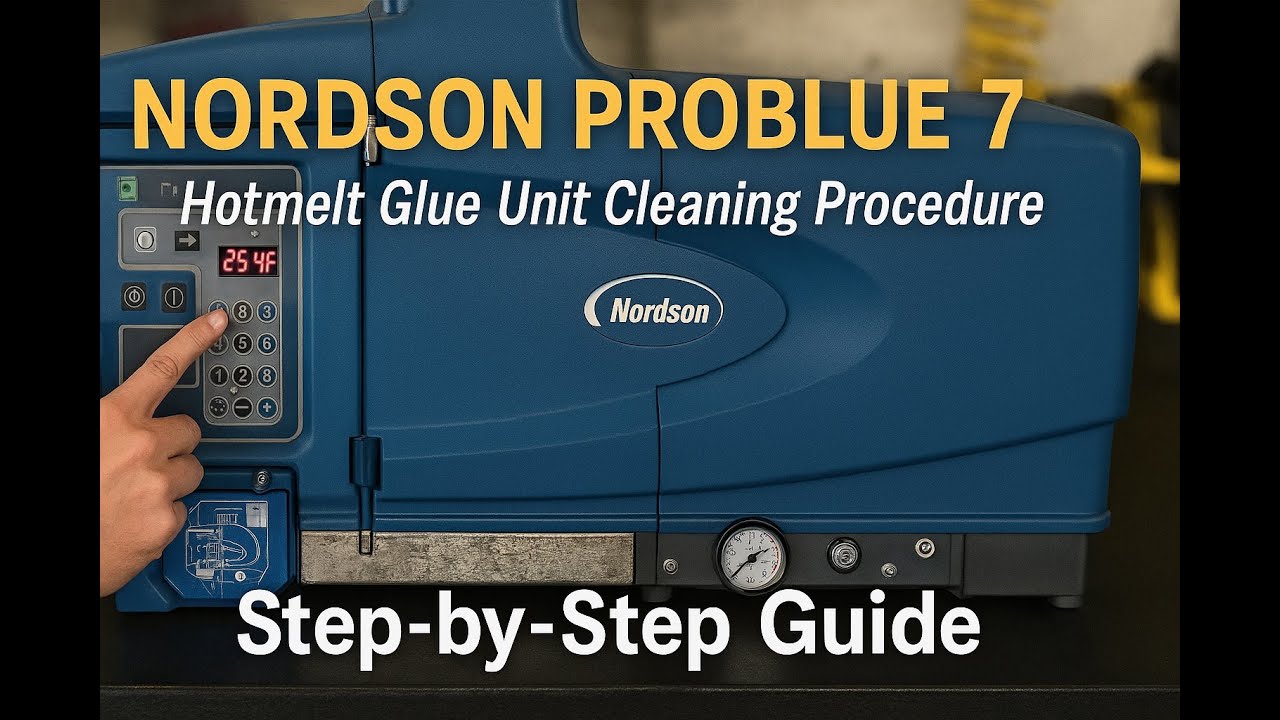 NORDSON PROBLUE 7 Hotmelt Glue Unit Cleaning Procedure | Step-by-Step ...