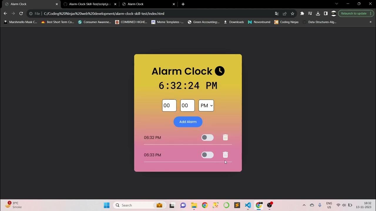Alarm Clock Project - YouTube