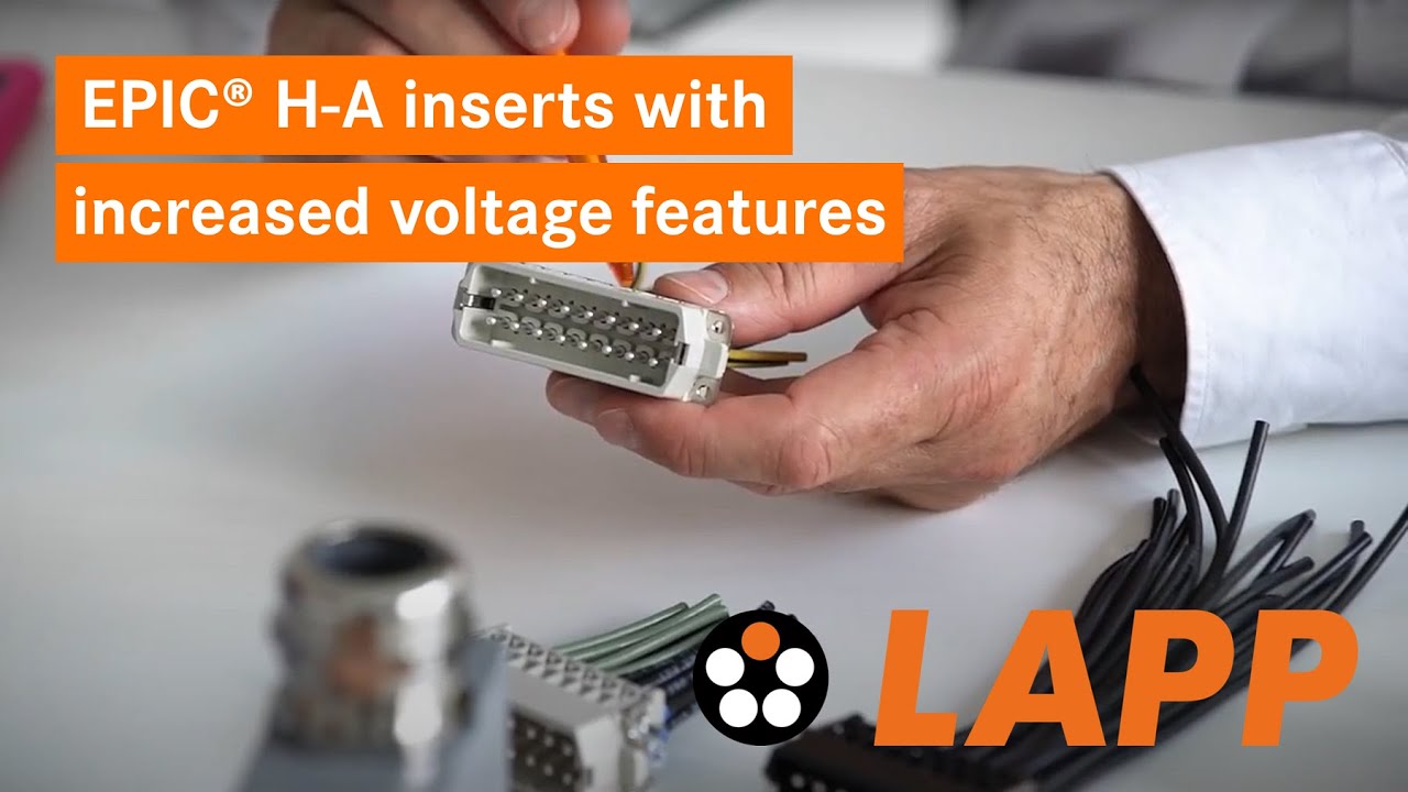 LAPP EPIC® H-A inserts with increased voltage features - YouTube
