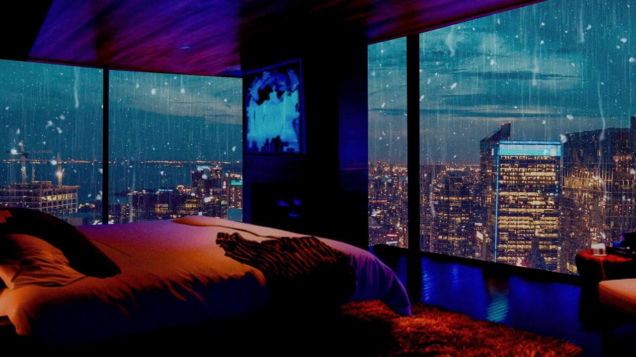 Relaxing Weekend | ASMR The sound of rain outside the window | Relaxing ...