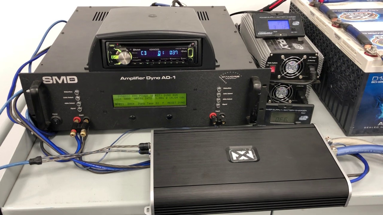 NVX VAD27001 Amplifier Dyno Video 1-ohm stable car amp! Exceeds power ...