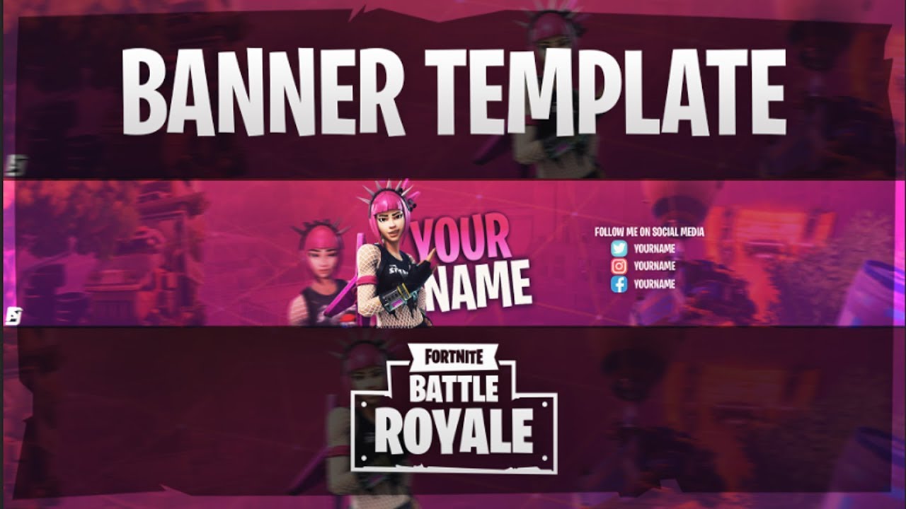 [FREE] Fortnite Banner Template - Speedart - YassHD - YouTube