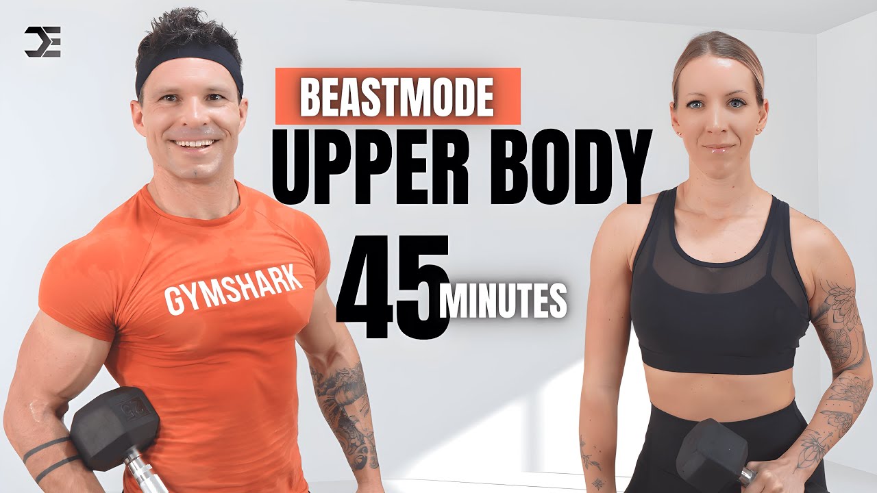 45 Min Intense UPPER BODY WORKOUT with WEIGHTS | Build Muscle + Boost ...