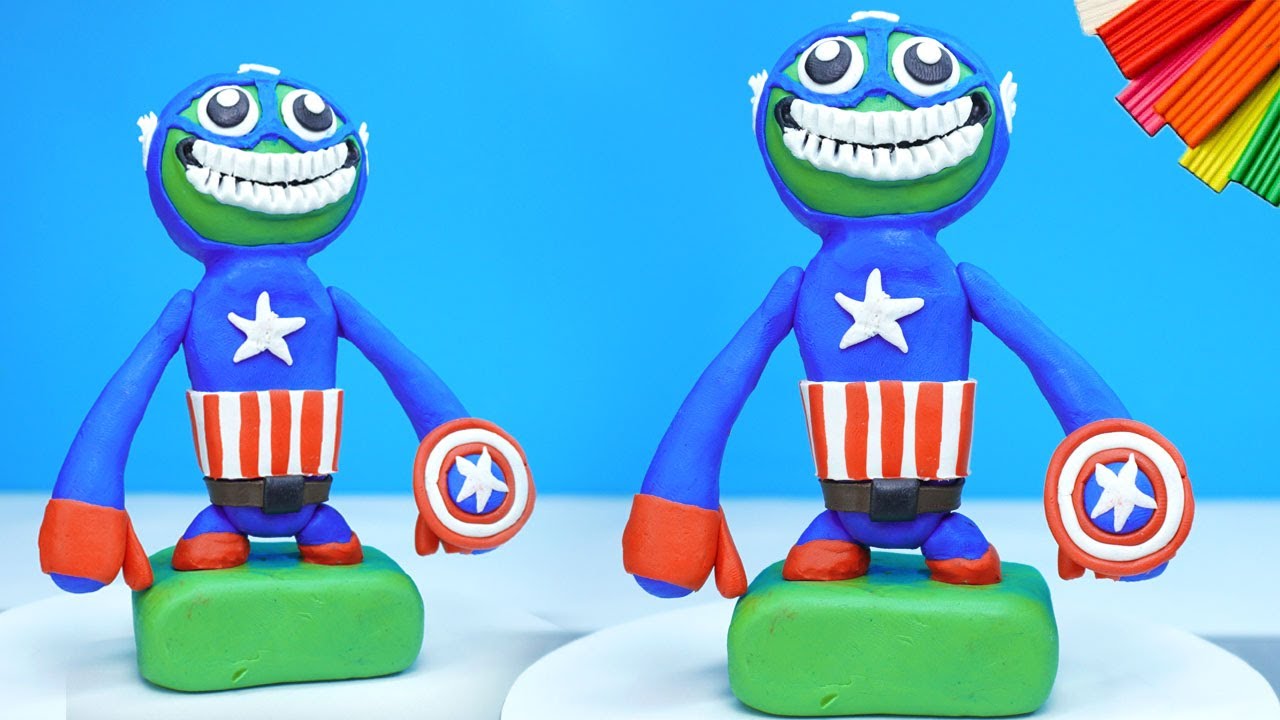 DIY Making Jumbo Josh mod Captain America with clay Polymer Clay Mod ...