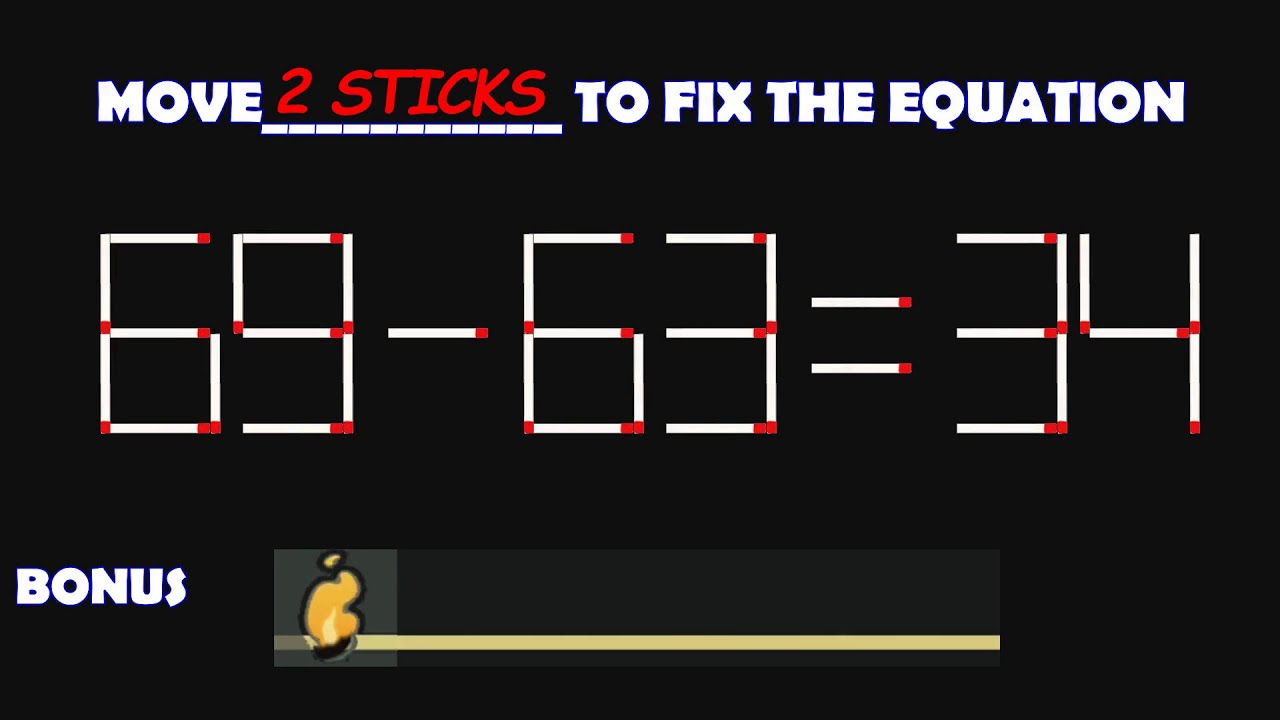 Double-Digit Matchstick Math Puzzles-151 | Can you solve the matchstick ...