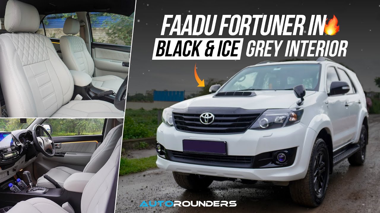 Fortuner Modification I Black & Ice Grey Theme Interior I📍Autorounders ...