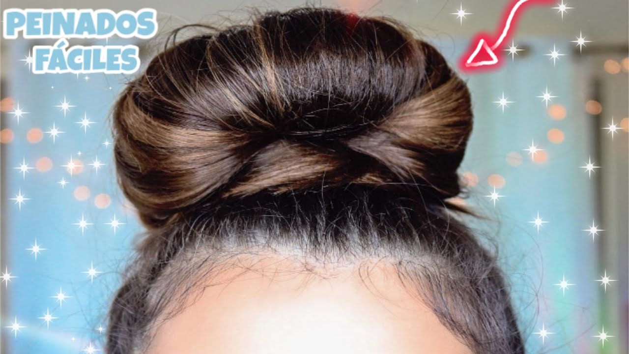 PEINADOS FÁCILES Y LINDOS PARA CABELLO LARGO CON CHONGO ALTO - YouTube