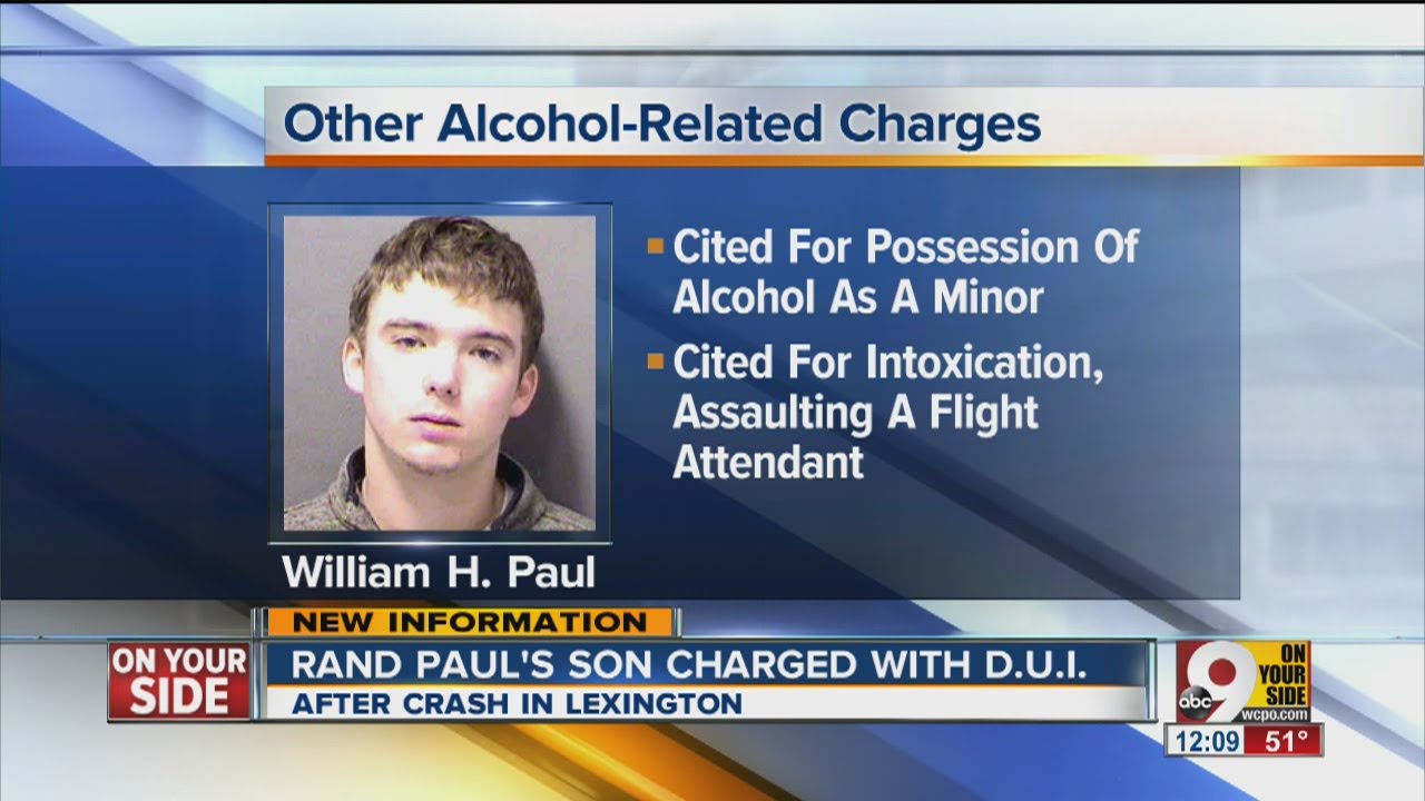 Rand Paul's son, William H. Paul, charged with DUI - YouTube
