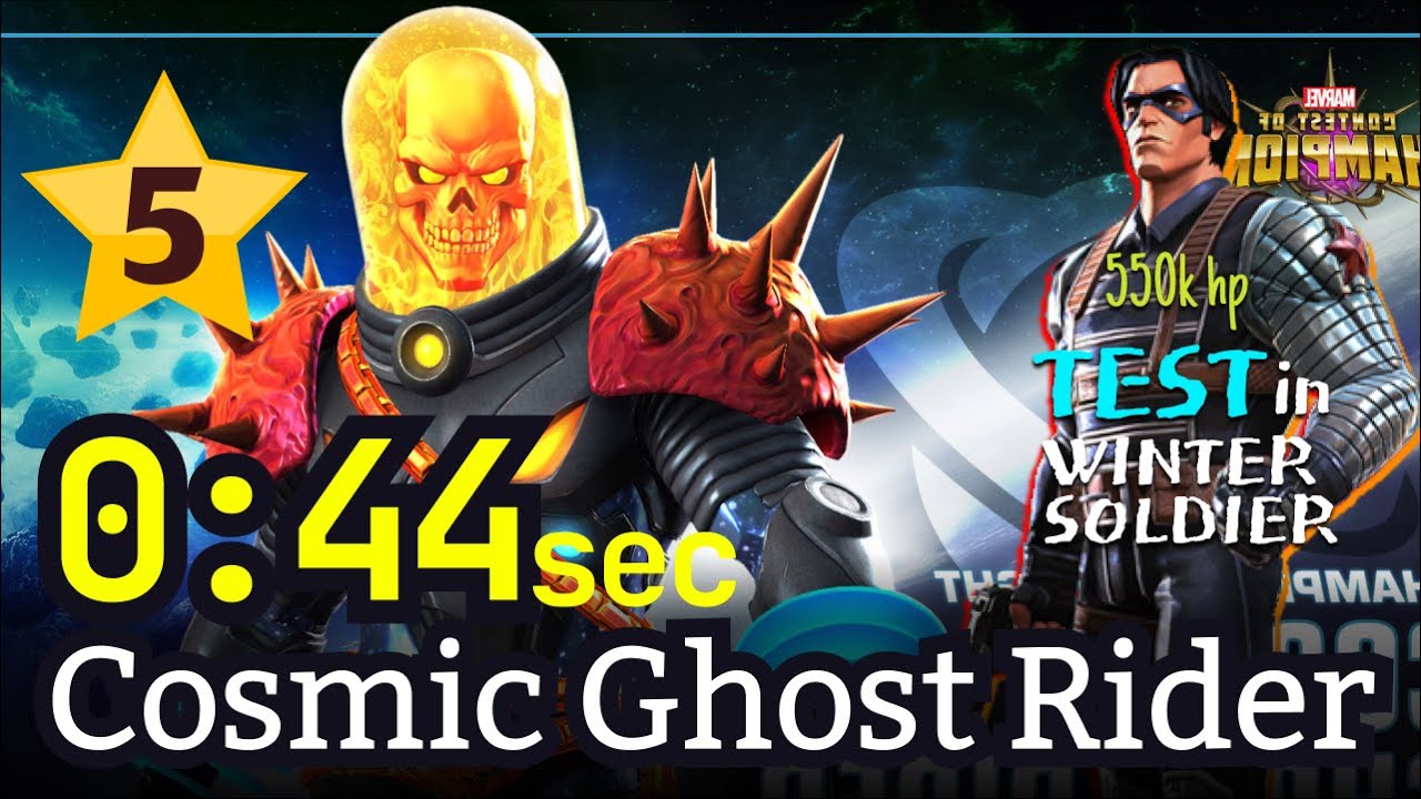 5* Rank-5 Cosmic Ghost Rider 44 sec [No boost] Test in ROL #mcoc - YouTube