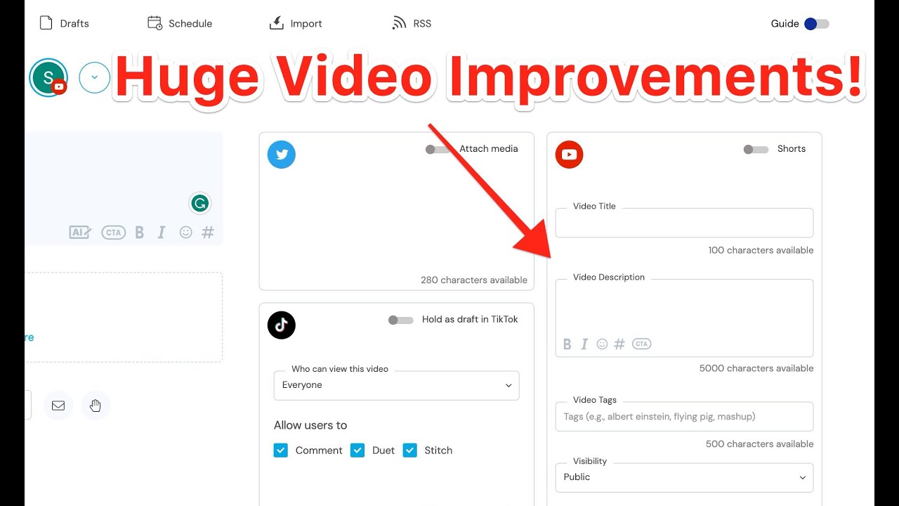 HUGE VIDEO PUBLISHING IMPROVEMENTS: YouTube Scheduling, Thumbnails ...